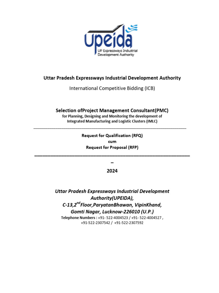 RFP - Industrial Corridor Alon Expressway - UPEIDA | PDF | Arbitration ...