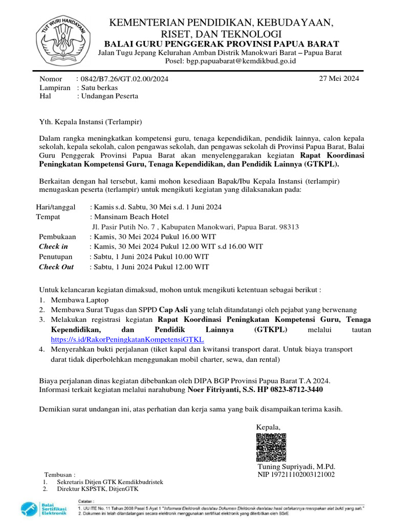 Undangan Peserta | PDF