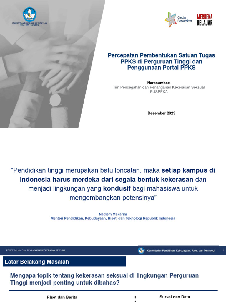Percepatan Pembentukan Satuan Tugas PPKS Di PTS LLDIKTI VIII - 271223 | PDF | Ilmu Sosial