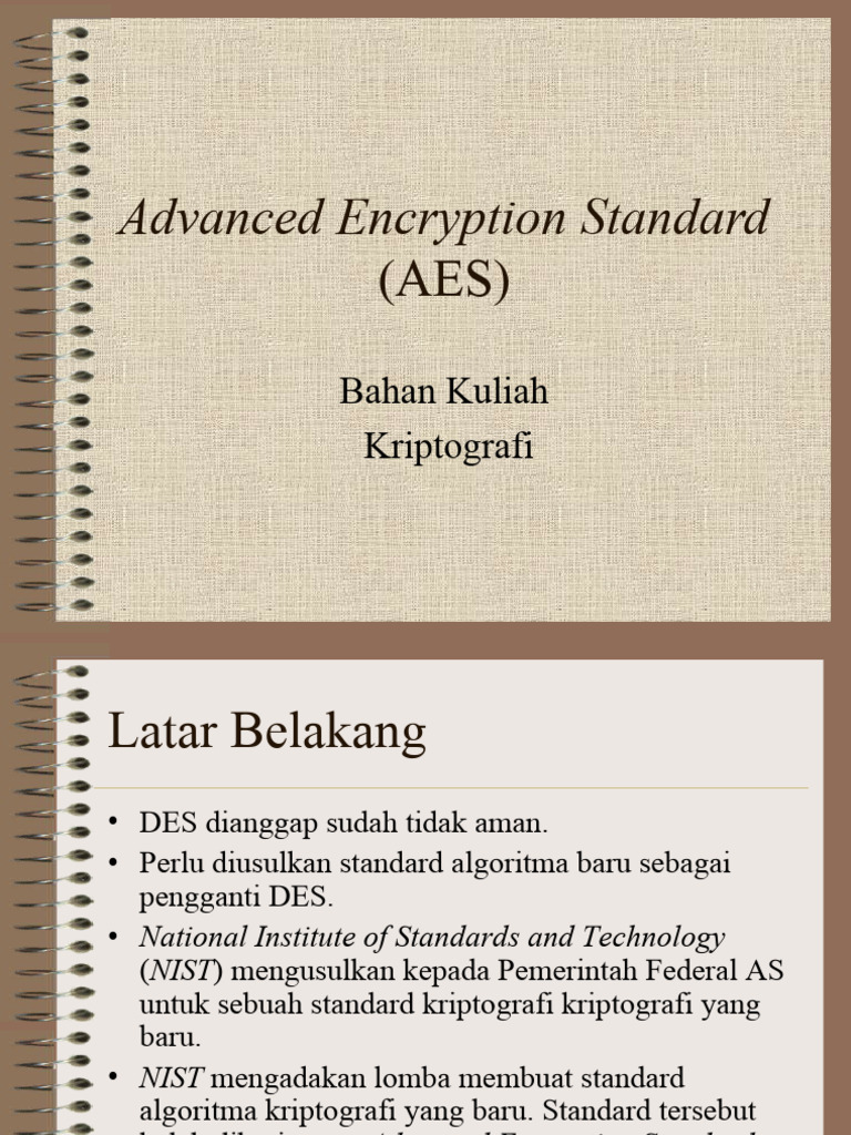 Spesifikasi dan Sejarah AES | PDF