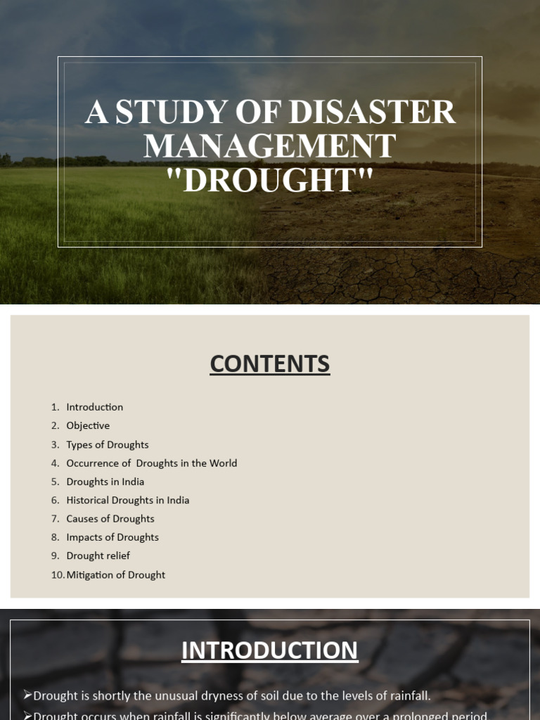 Presentation Disaster management | PDF | Drought | Precipitation