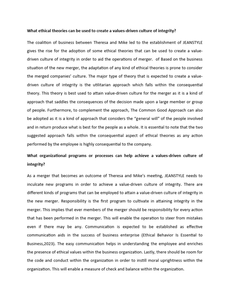 Individual Report 1 | PDF | Decision Making | Integrity