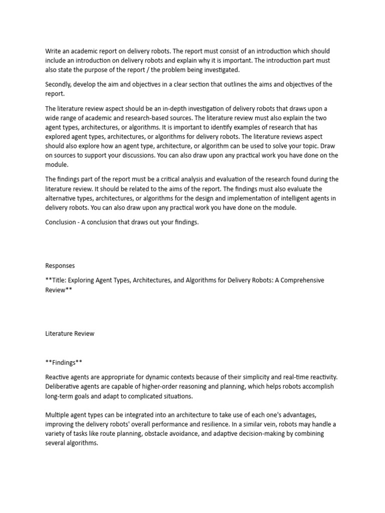 Intelligent Agents Moudle Assessment Guide. | PDF | Robotics | Robot