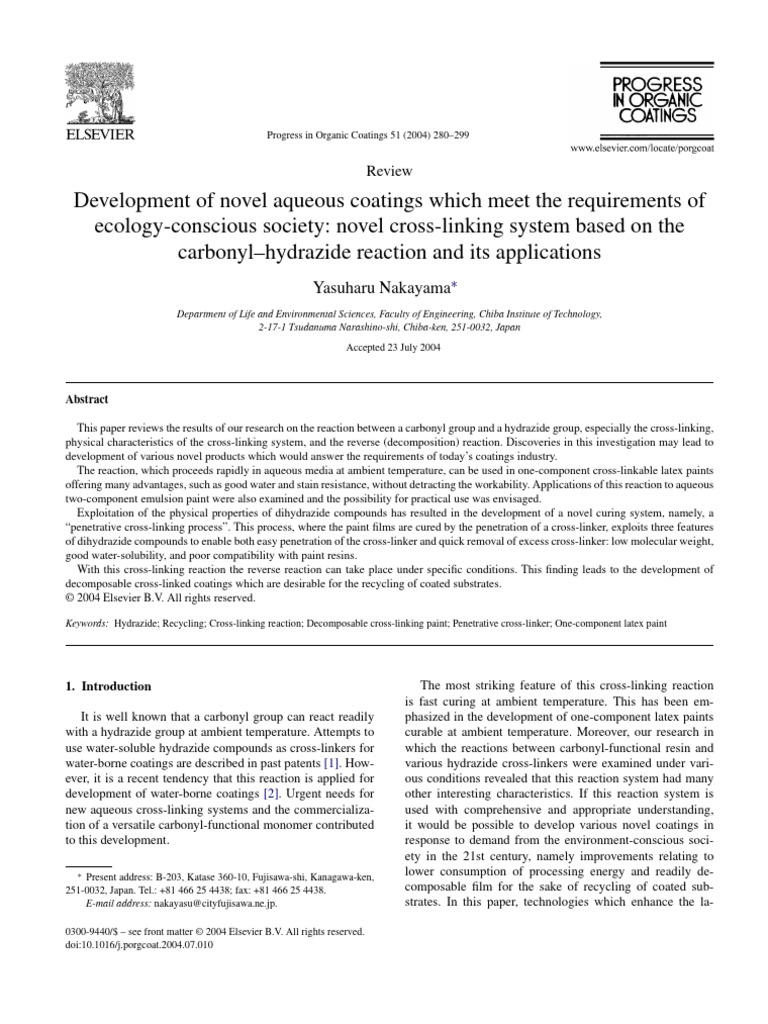 Novel Aqueous Coatings Development | PDF | Paint | Polyurethane