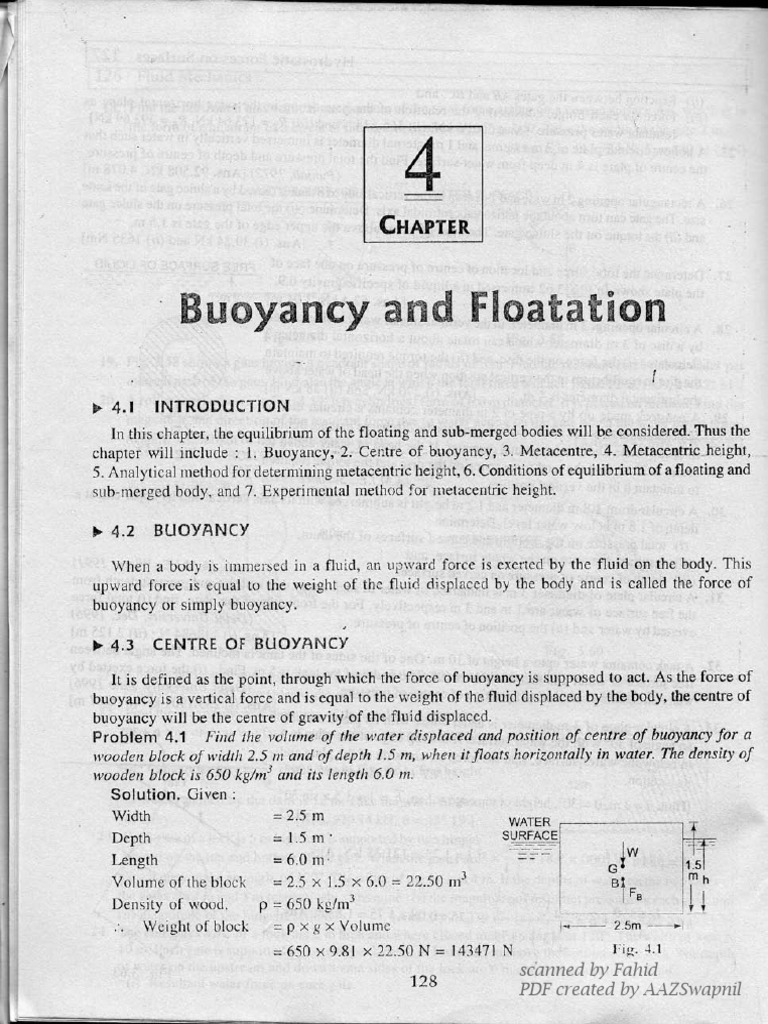 Buoyancy and Floatation - MET 05208 | PDF