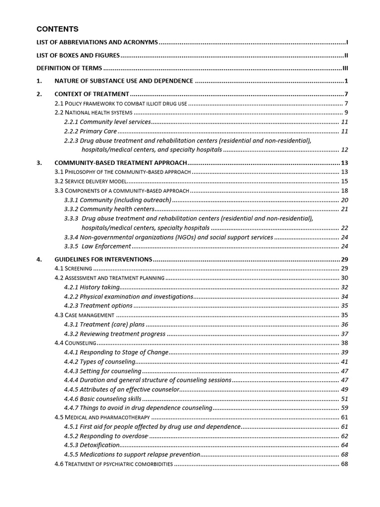 Unodc Community Based Treatment Guidance (011 149) | PDF | Substance ...