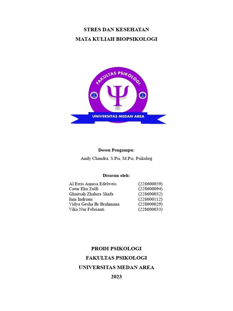 Definisi dan Teori Stres dalam Psikologi | PDF