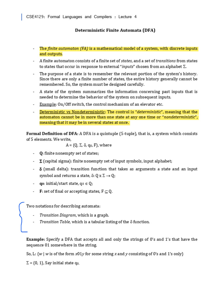 Ln4 Fl3 Deterministic Finite Automata Download Free Pdf Models