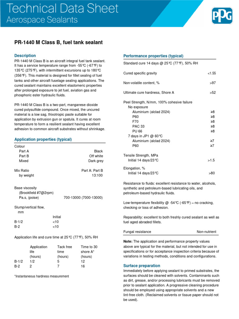 PR 1440 M Class B | PDF | Jet Fuel | Materials