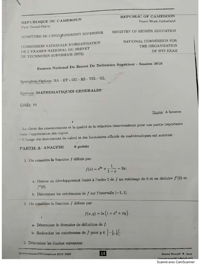 BTS Mathématiques de 2019-2023 | PDF