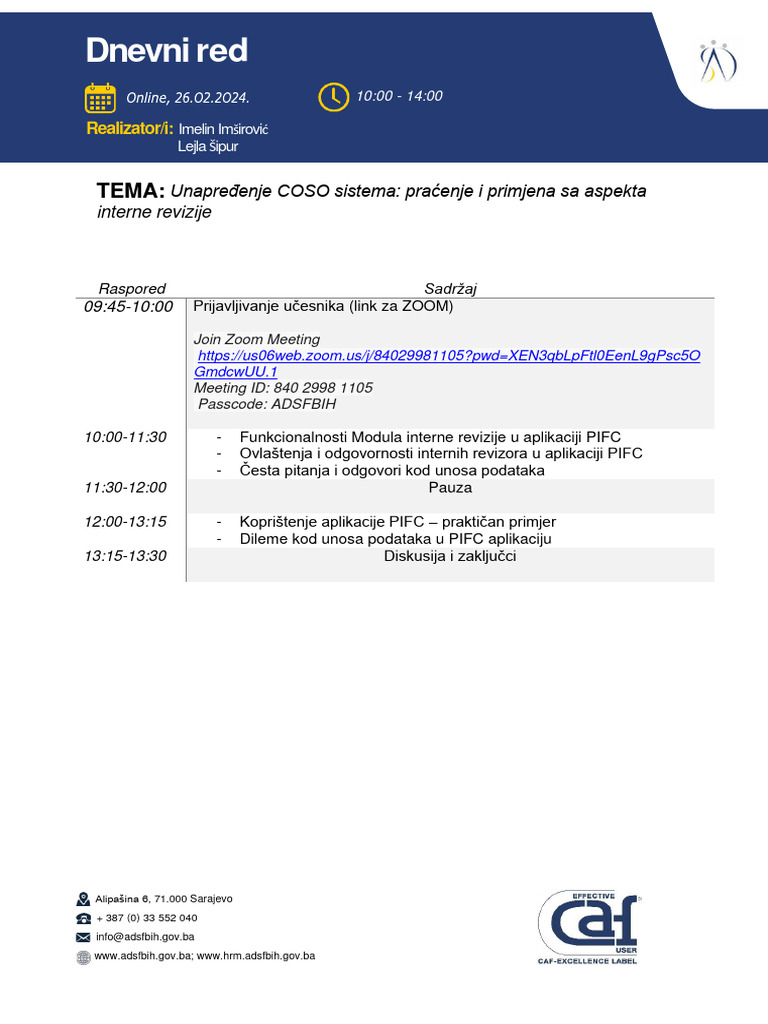 Unapredjenje COSO Sistema | PDF