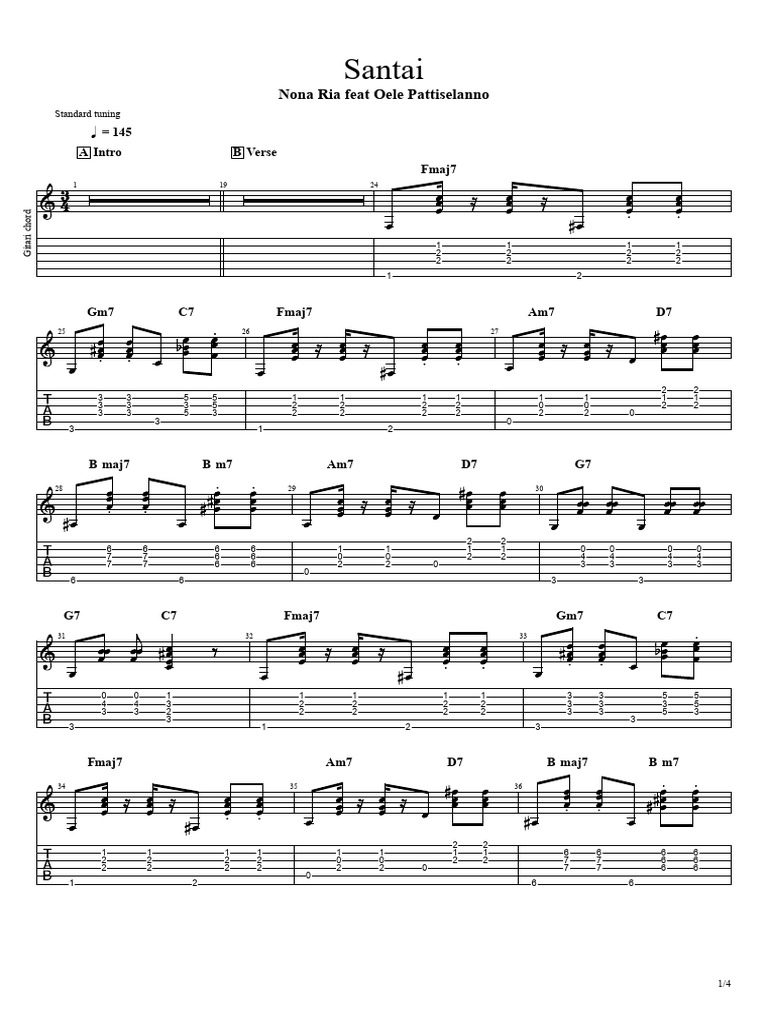 Santai (Chord) | PDF