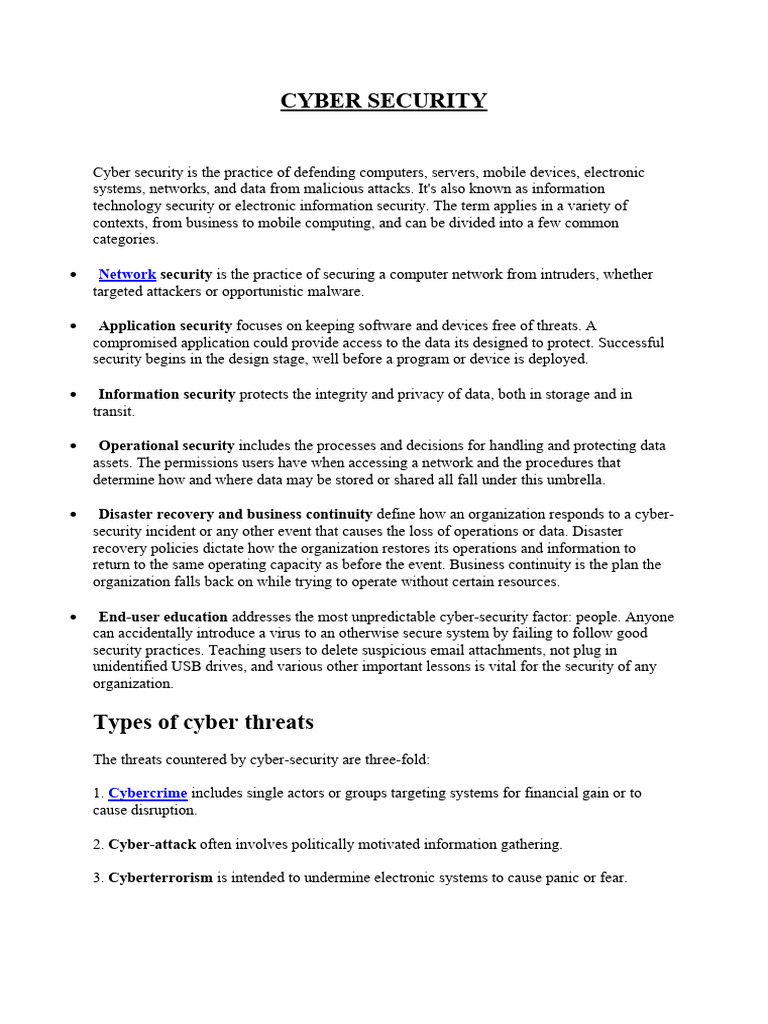 Cyber Security | Download Free PDF | Security | Computer Security