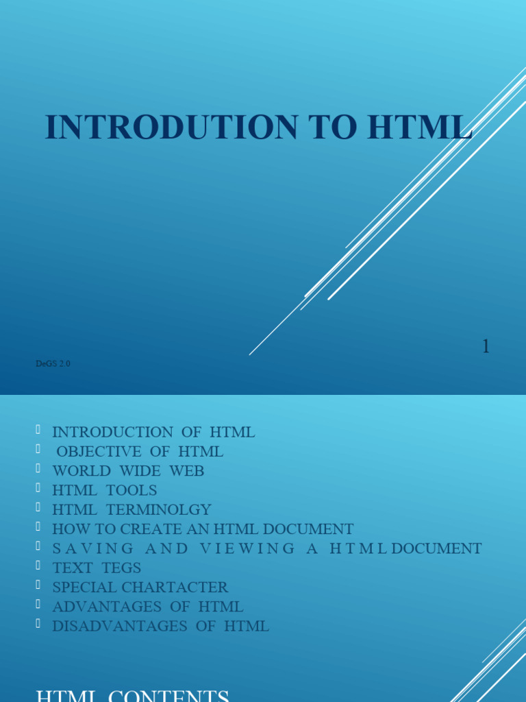 DeGS 2.0 HTML Notes | PDF | Html Element | Html