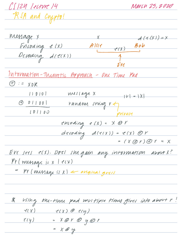 CS124 Lecture 14 - Mar 25 | PDF | Prime Number | Algorithms
