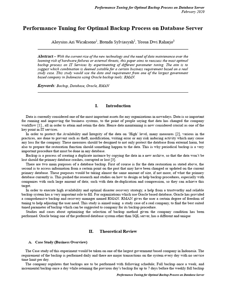 Performance Tuning For Optimal Backup | PDF | Backup | Solid State Drive