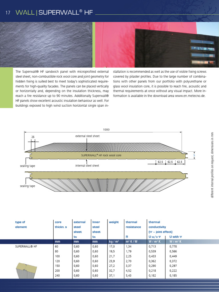 ENG Produktkatalog Superwall HF | PDF | Corrosion | Steel