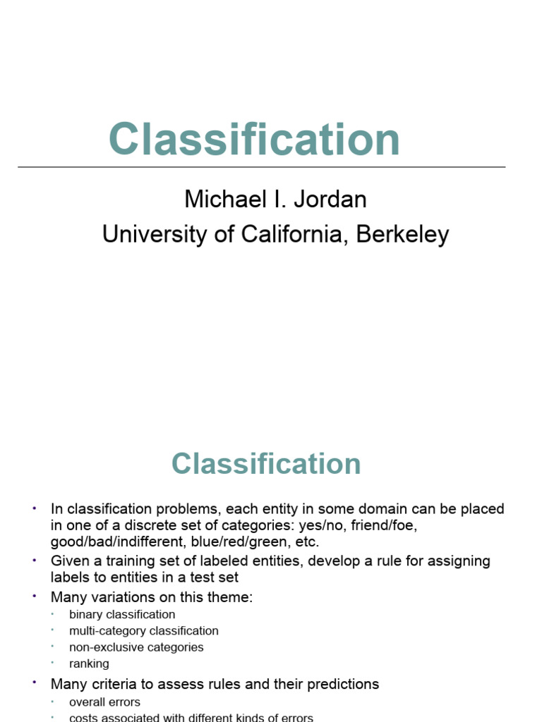 Classification | PDF | Statistical Classification | Support Vector Machine