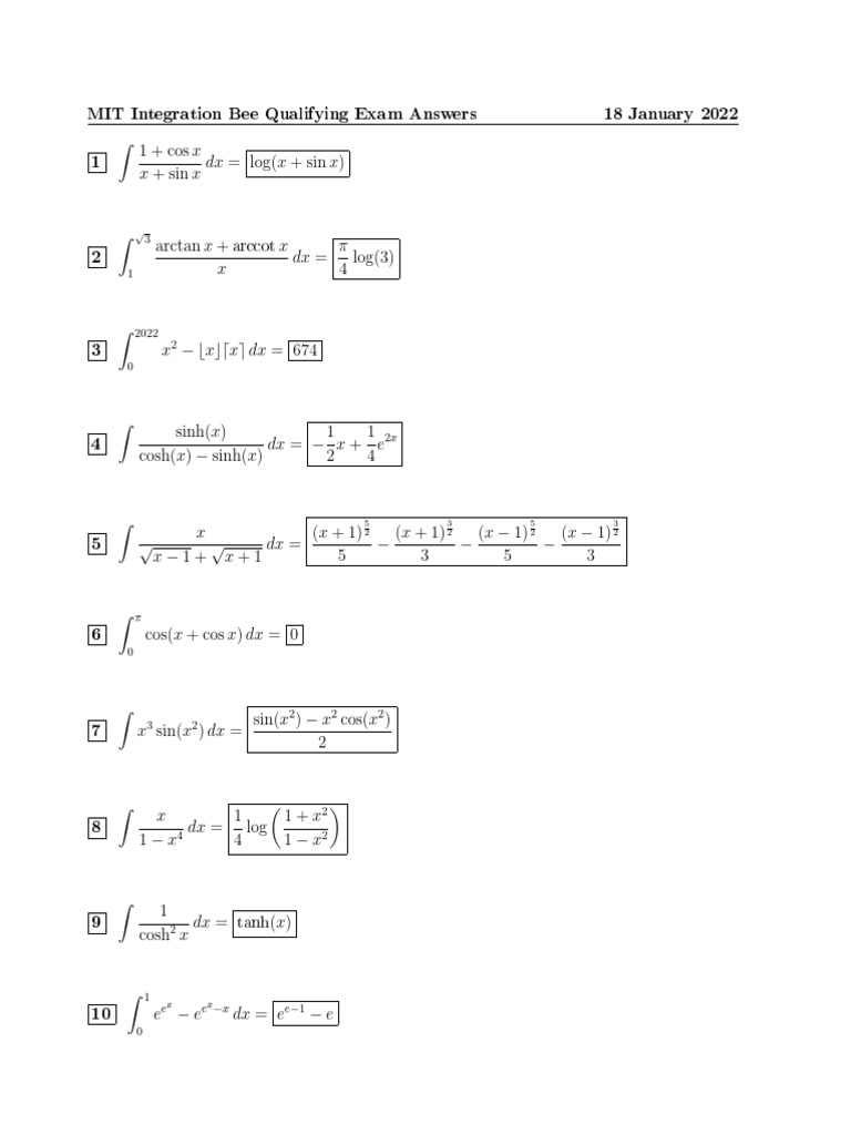 Qualifying Round 2022 Answers | PDF | Mathematical Relations | Complex Analysis