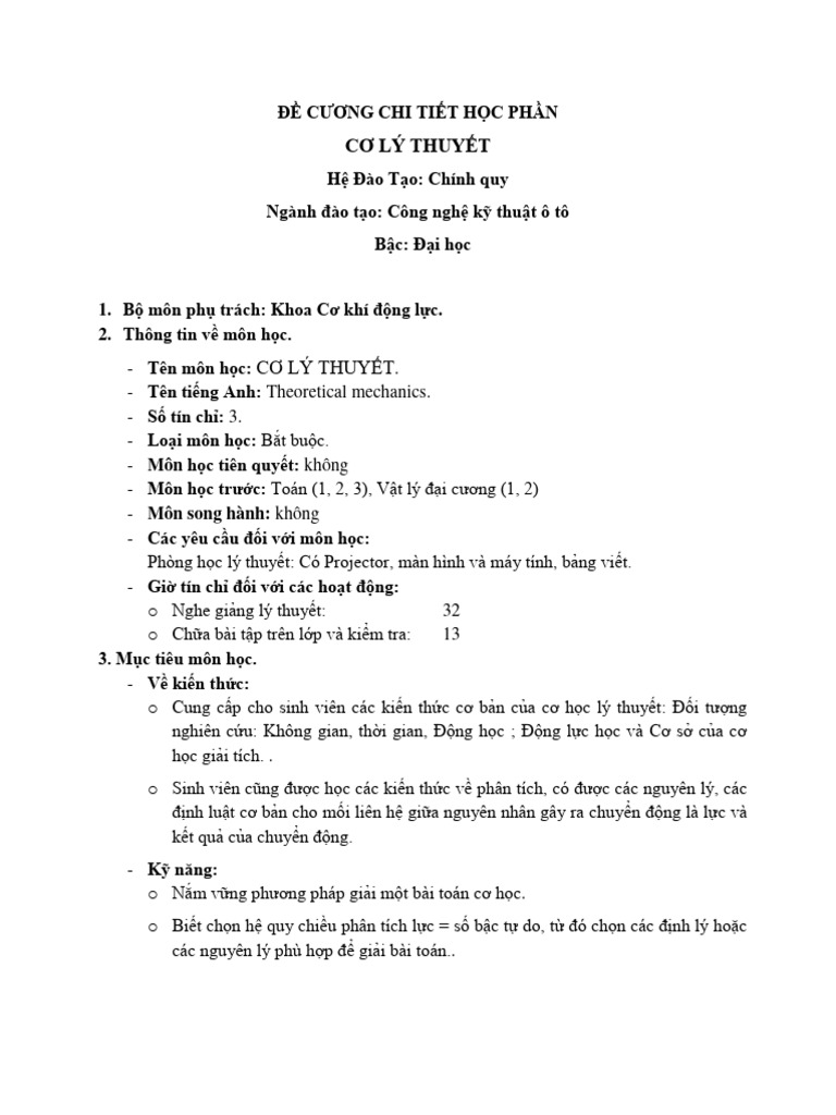 Hp16 - Co Ly Thuyet | PDF