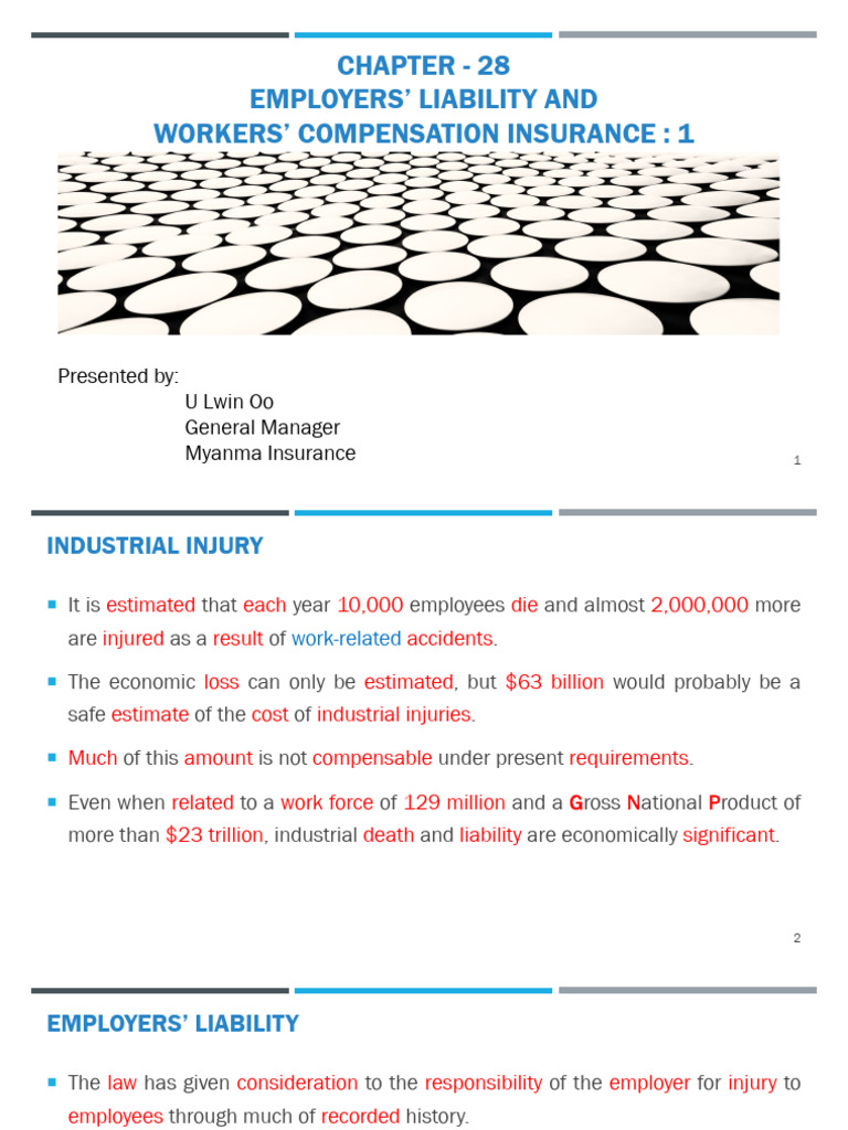 Employers' Liability & Workers' Compensation | PDF | Cost Of Living ...