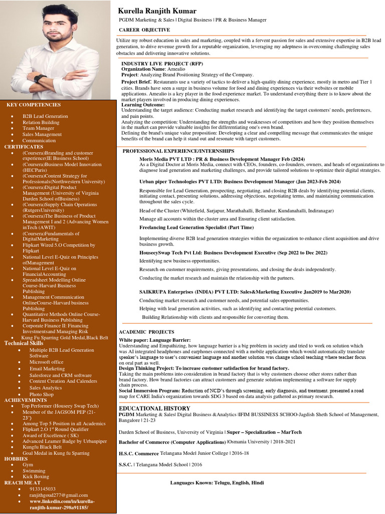 Kurella's Resume | PDF | Brand | Marketing