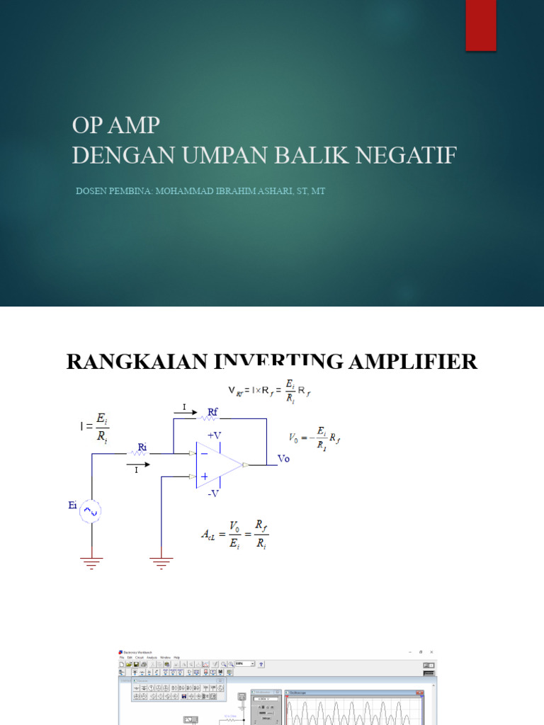 Op Amp Sebagai Inverting, Non Inverting, Buffer | PDF