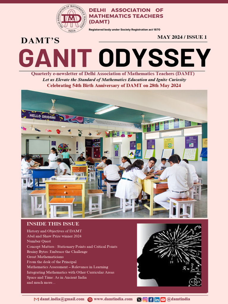 Ganit Odyssey: DAMT's Math Newsletter | PDF | Mathematics | Learning