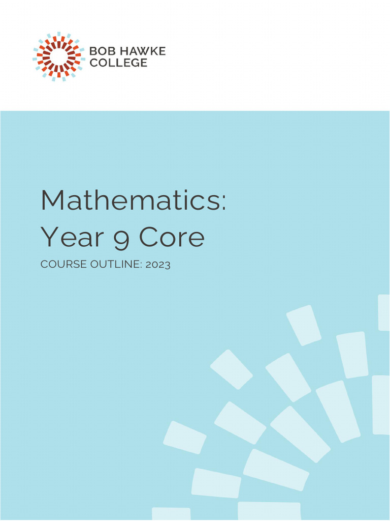Year_9_Mathematics_Core_2023_Course_Outline | Download Free PDF | Area ...