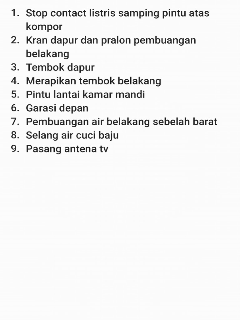 Daftar Perbaikan | PDF