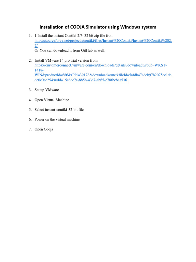 Installation of COOJA Simulator Using Windows Syste1 | PDF | Technology ...