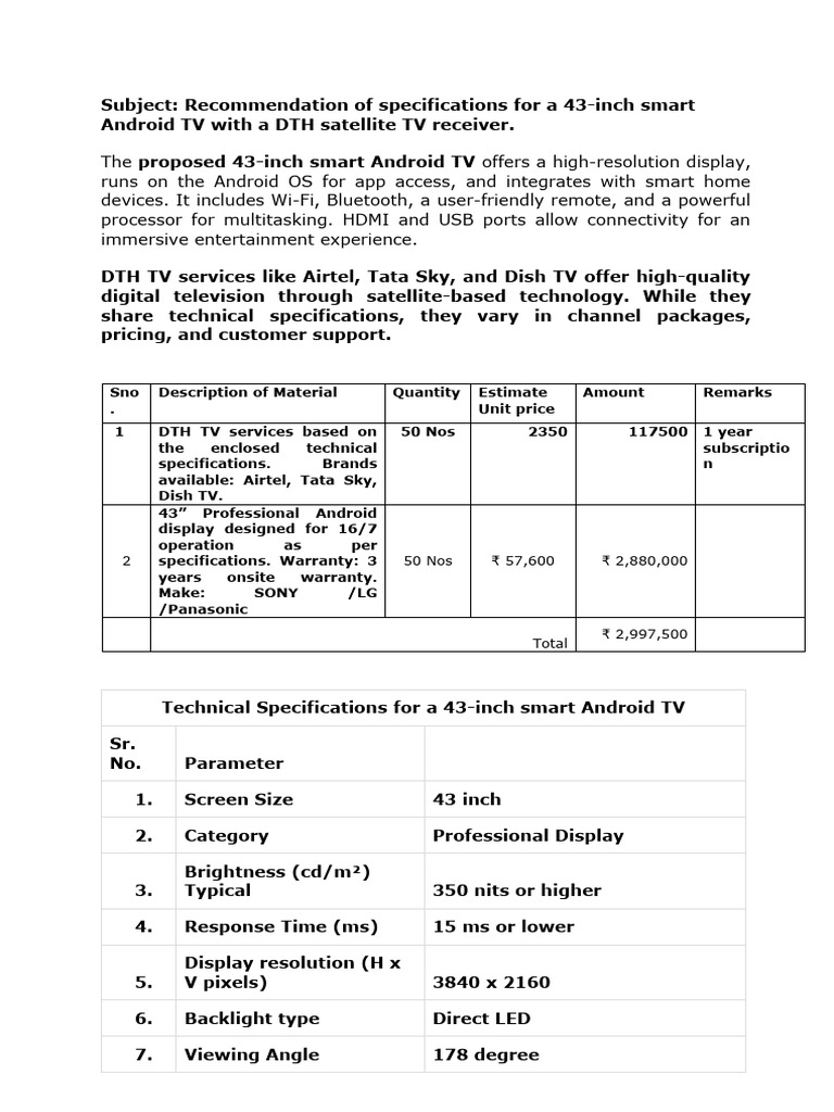 Noting For TV | PDF | Electromagnetic Interference | Android (Operating ...