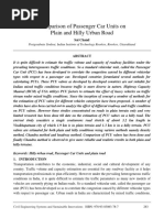 PCU Calculation in Traffic Surveys | PDF | Traffic | Car