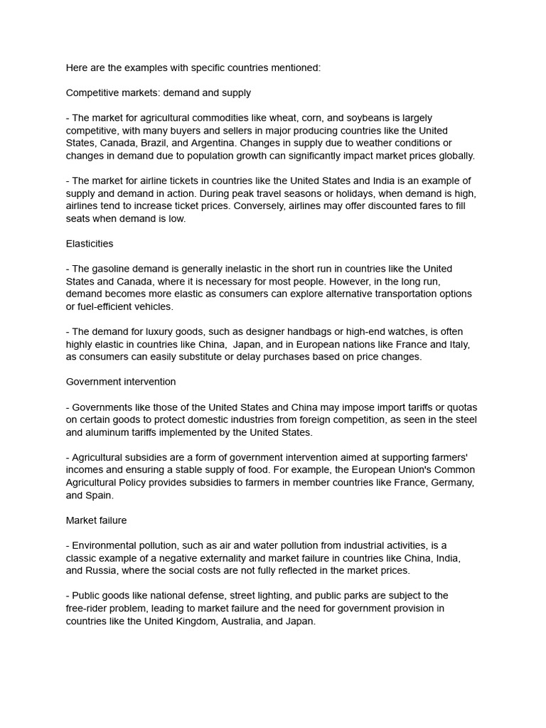 Real World Examples | PDF | Elasticity (Economics) | Demand