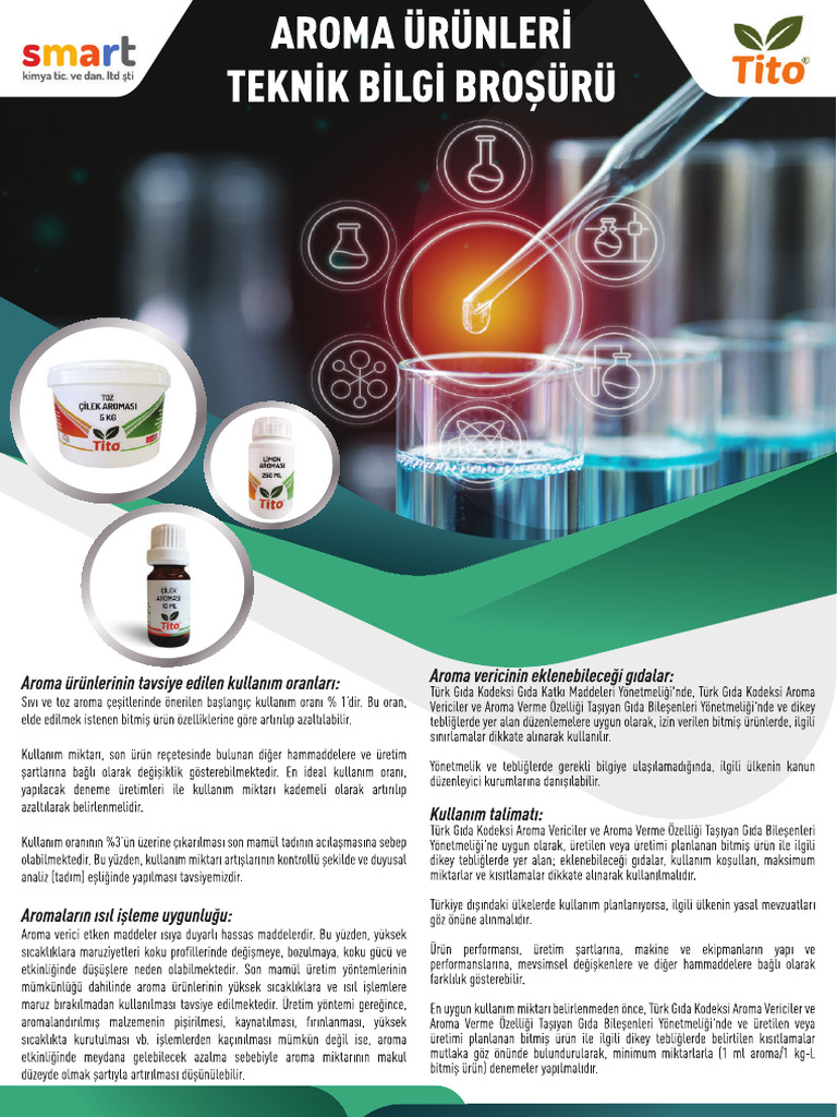 Tito Aroma Urunleri Teknik Bilgi Brosuru - Compressed | PDF