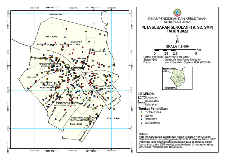 DISDIKBUD - Sebaran Sekolah (TK, SD, SMP) | PDF