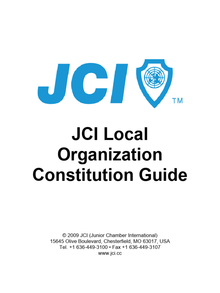 JCI Local Organization Constitution Guide EN | PDF | Board Of Directors ...