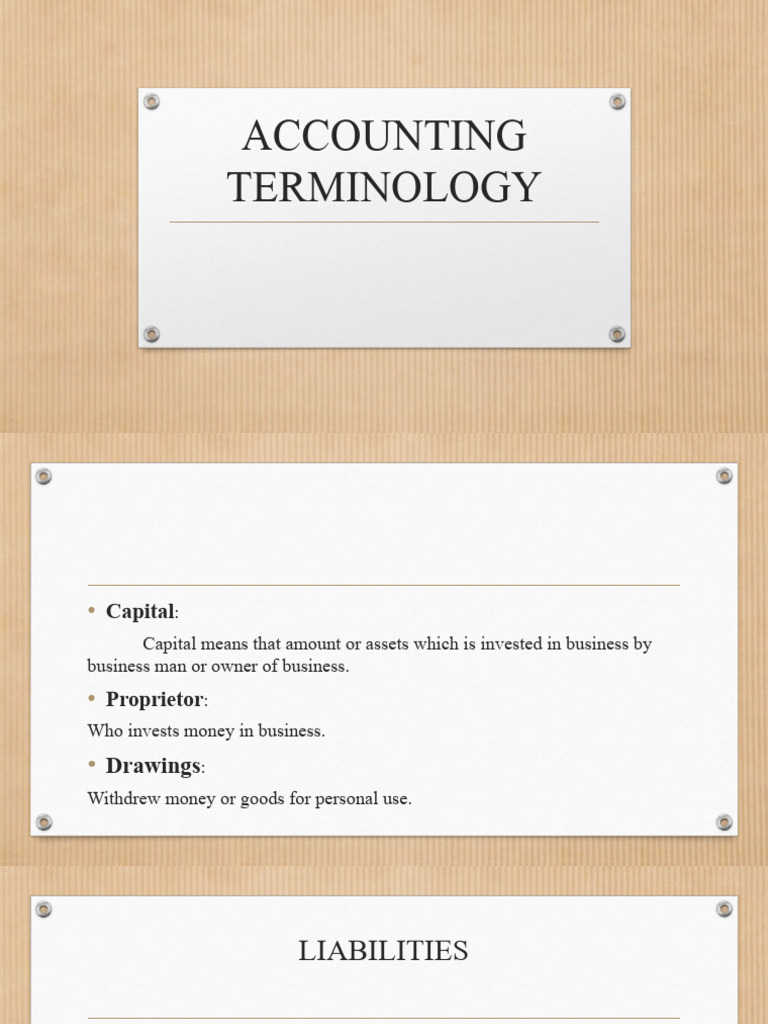 Accounting Terms | Download Free PDF | Financial Transaction | Debits ...