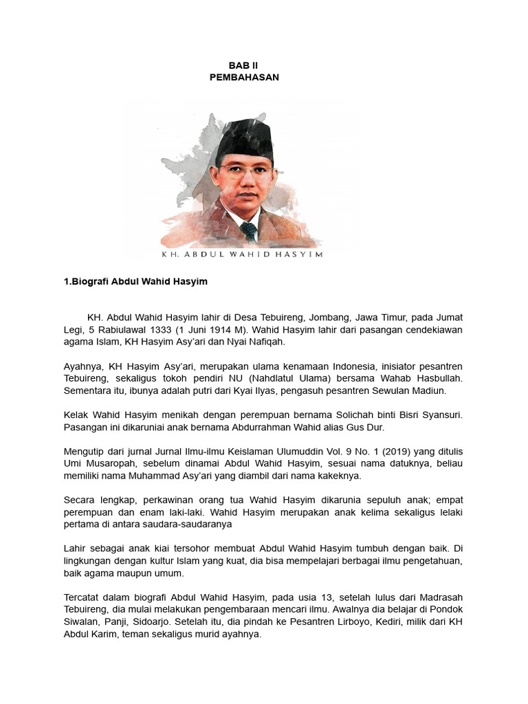 Biografi KH Wahid Hasyim-4 | PDF