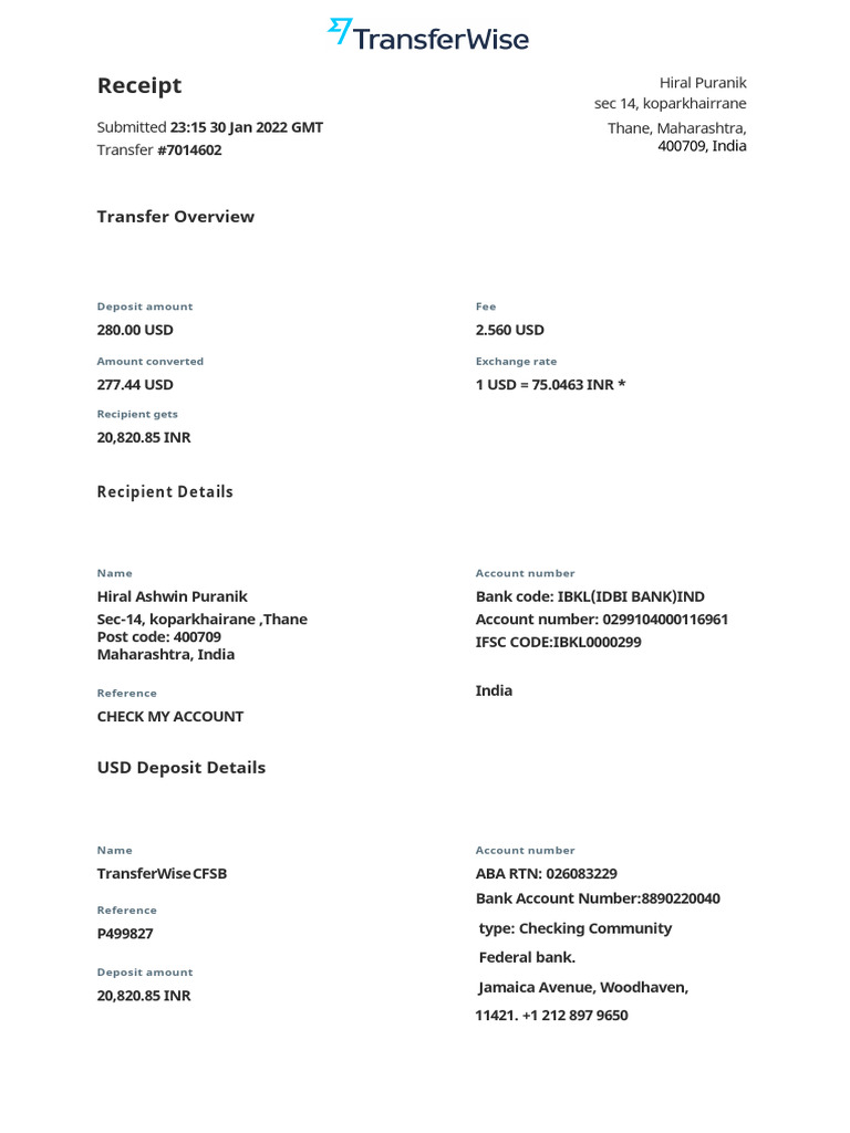 702 Transferwise | Download Free PDF | Banks | Money