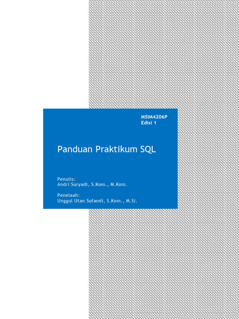 Panduan Praktikum SQL Mahasiswa | PDF