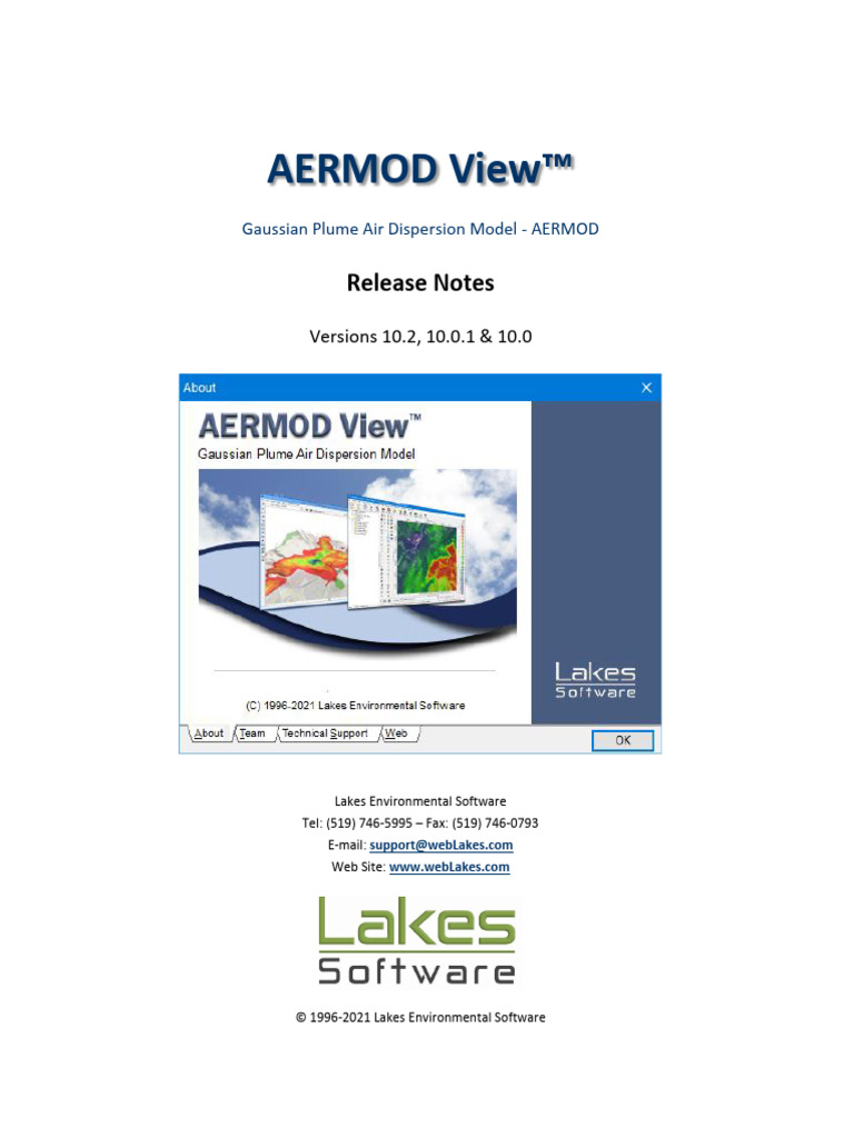 AERMOD View Release Notes v.10.2 | PDF | Microsoft Excel | Computer File