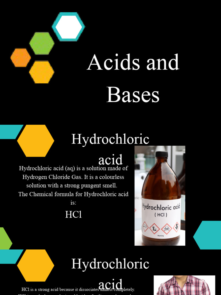 Acids and Bases Presentation | PDF | Hydrochloric Acid | Acid