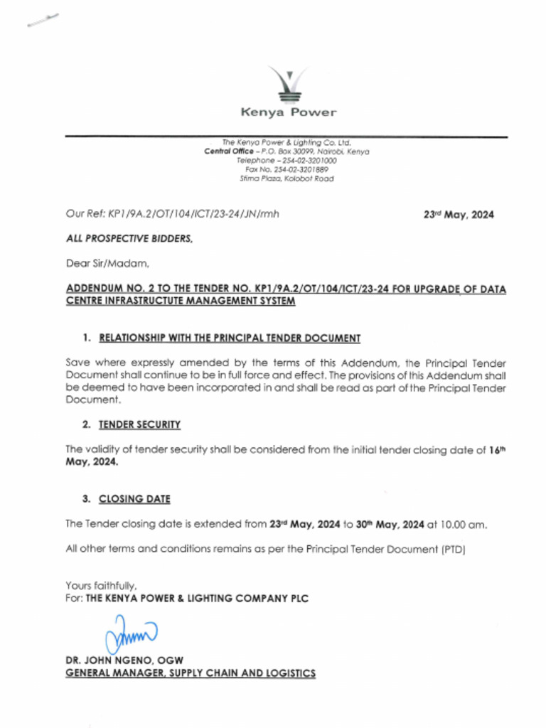 Addendum No. 2 To The Tender No - Kp1.9a.2.ot.104.ict.23-24 For Upgrade ...