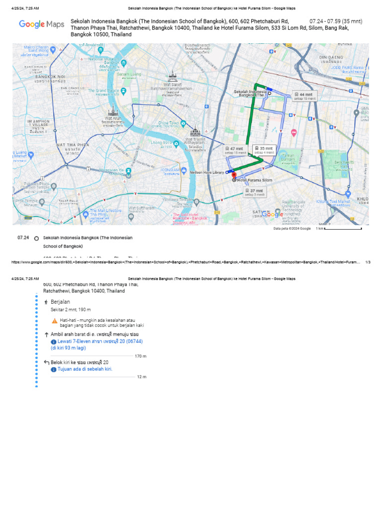 Sekolah Indonesia Bangkok (The Indonesian School of Bangkok) Ke Hotel ...