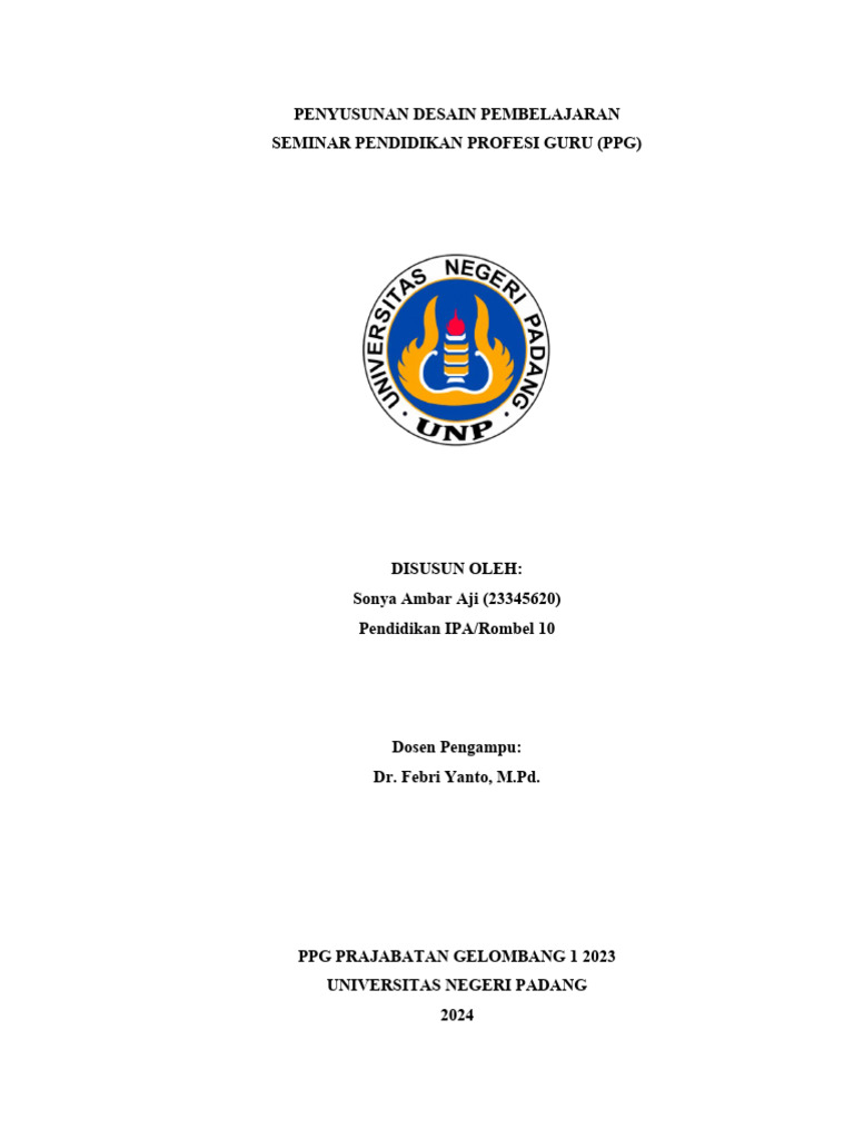 Desain Pembelajaran IPA Kelas VII | PDF
