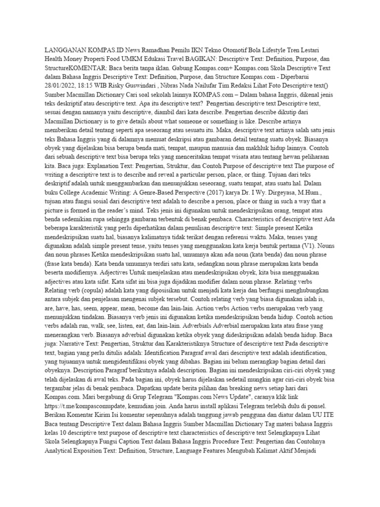 Descriptive Text | PDF