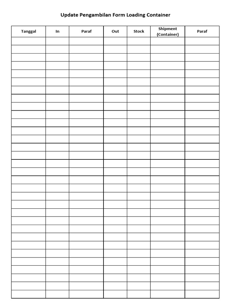 Pengambilan Form Loading Pengiriman | PDF