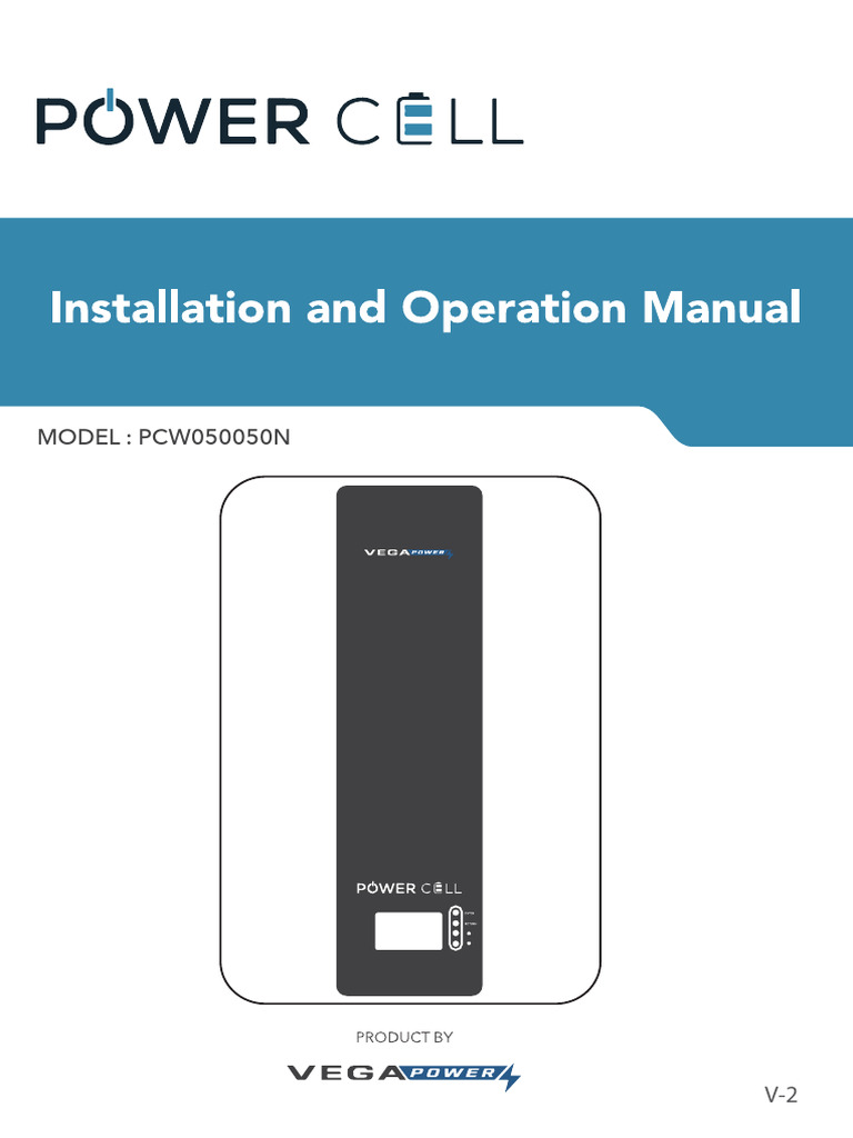 Vegapower Powercell 2022 USER-MANUAL-1 | PDF | Power Inverter | Legal ...