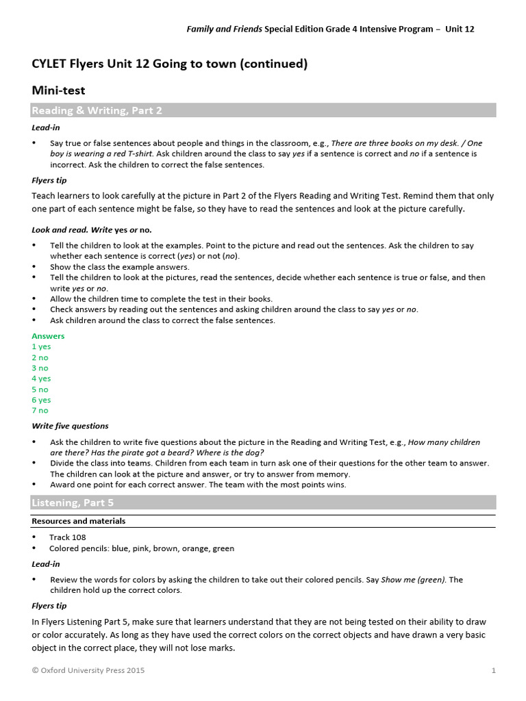 G4 Intensive LessonPlan Unit12 | PDF | Vocabulary | Linguistics